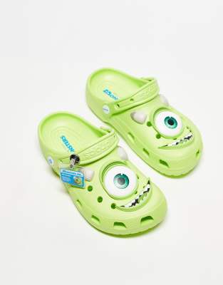 Zuecos multicolores con diseño de Mike de "Monsters Inc" de Crocs | ASOS